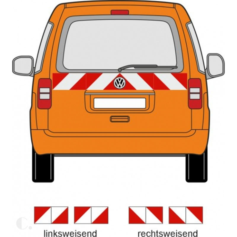 Rot Weiße Warntafeln An Fahrzeugen