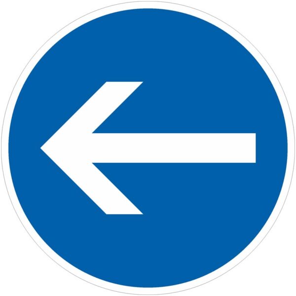 Verkehrszeichen 222 Vorgeschriebene Vorbeifahrt rechts vorbei Verkehrszeichen 222 Vorgeschriebene Vorbeifahrt rechts vorbei