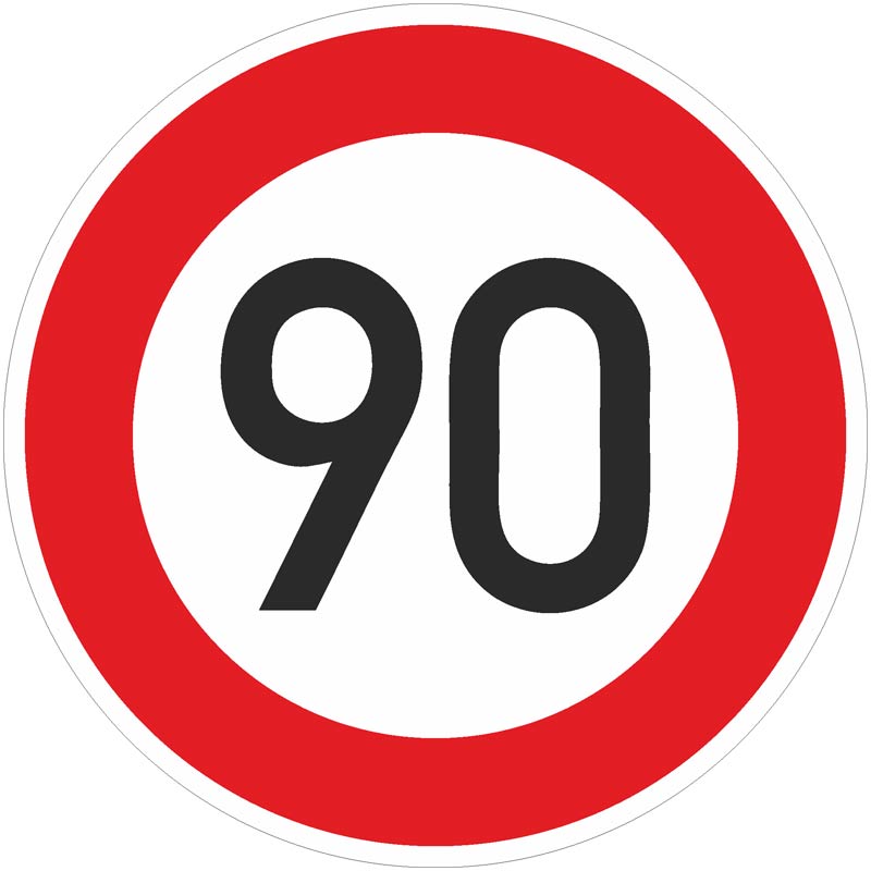 VZ 274 90 Zul ssige H chstgeschwindigkeit 90 Km h VZ 274 90 Zul ssige H chstgeschwindigkeit 90 Km h