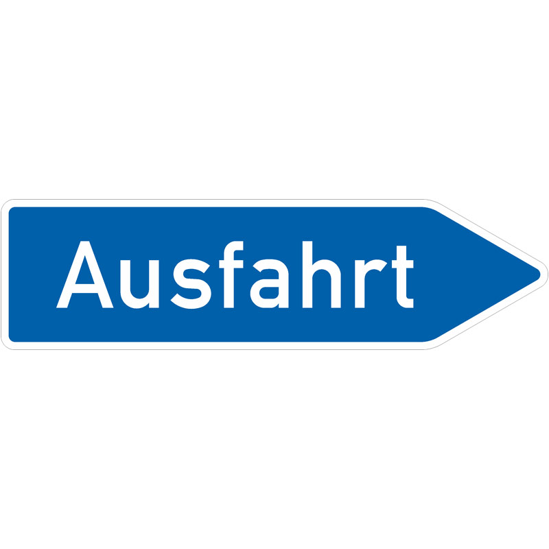 Verkehrszeichen 333 Ausfahrt von der Autobahn (nach RWBA)
