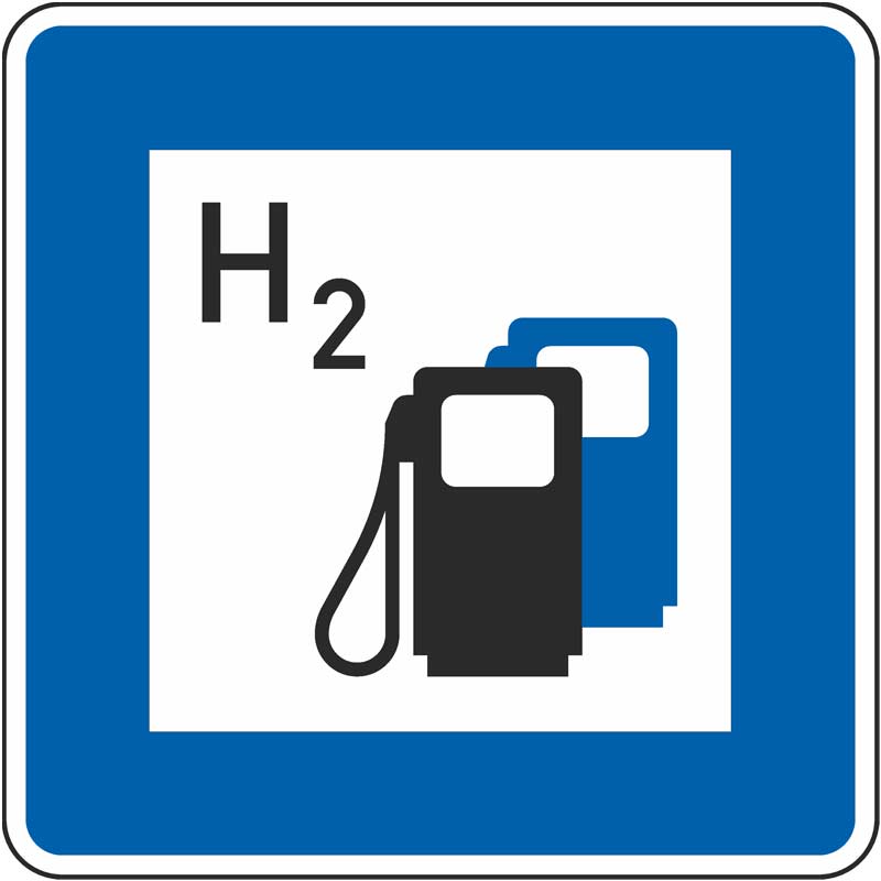 Wasserstoff Tankstellen Schild