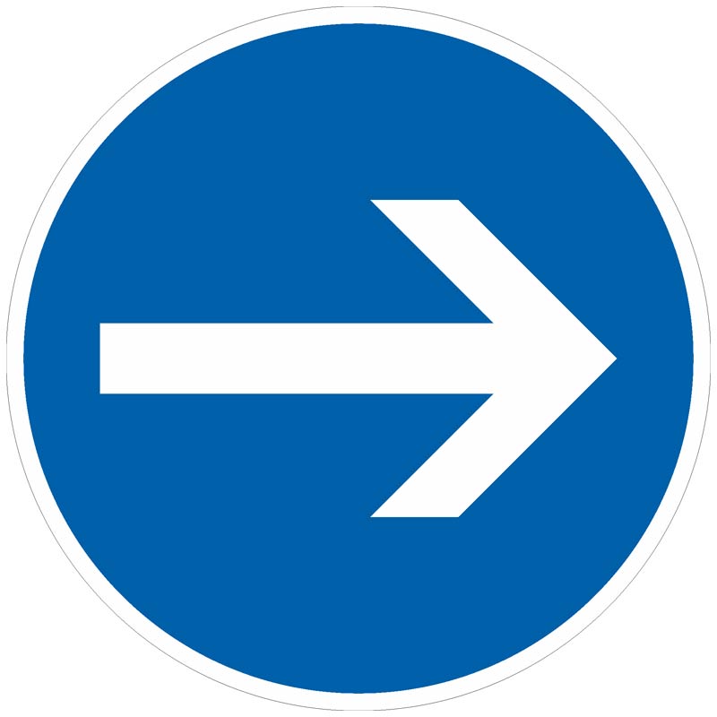 Verkehrszeichen 222 Vorgeschriebene Vorbeifahrt rechts vorbei Verkehrszeichen 222 Vorgeschriebene Vorbeifahrt rechts vorbei