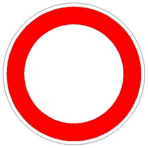 Verkehrszeichen Rot Weiss