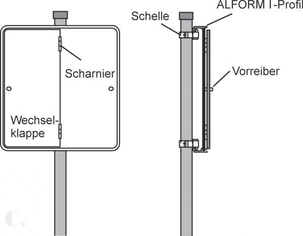 Klappschild in Buchform | Verkehrszeichen gem. StVO